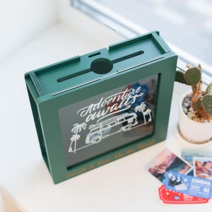 Wooden Travel Keepsake Box With USA Map, Memory Box, Storage Organizer ...