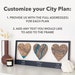 Custom Location Map Heart Design, Your City Map, Home Decor, Hometown ...