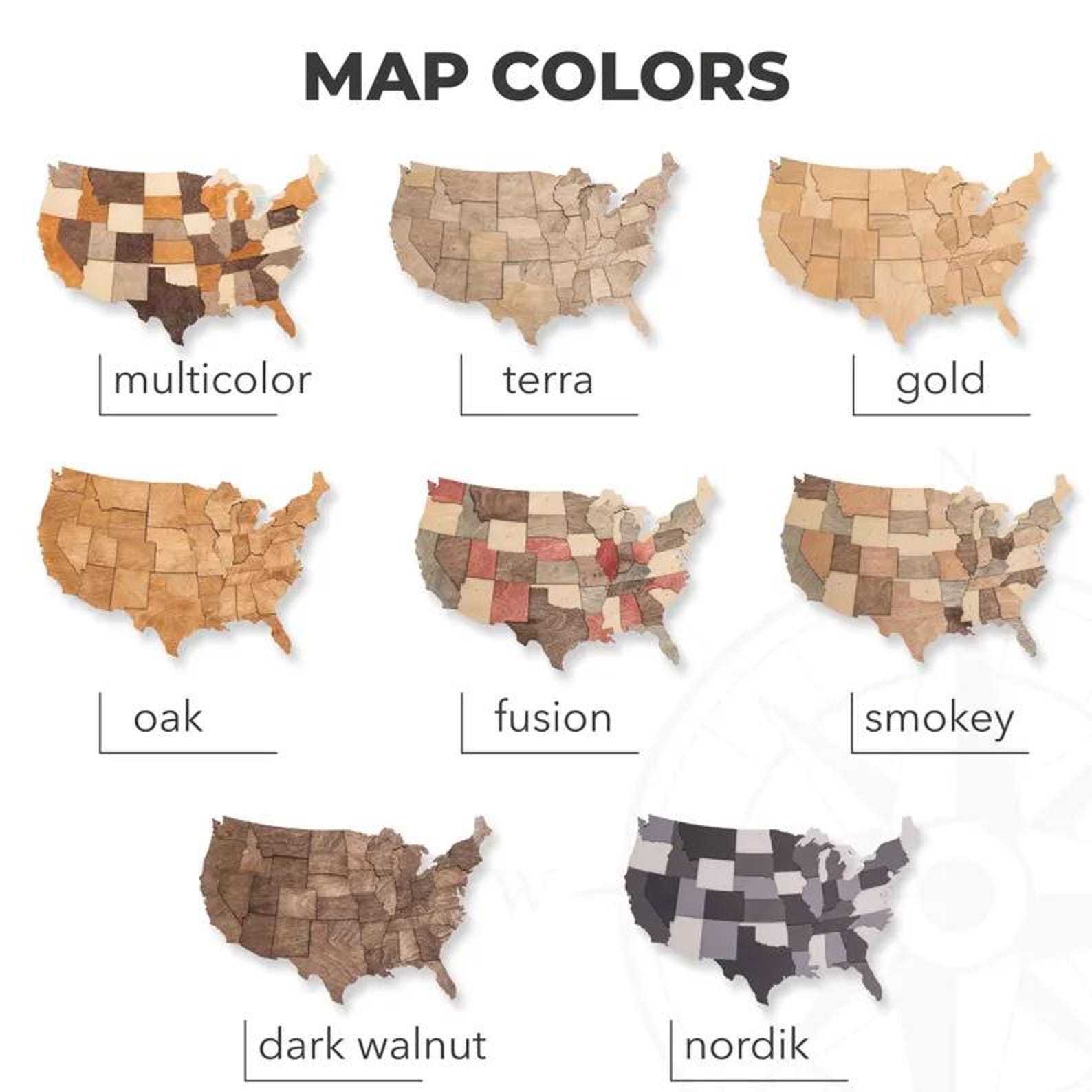 Travel Map Push Pin, US Map With LED Backlight, Home Wall Decor ...