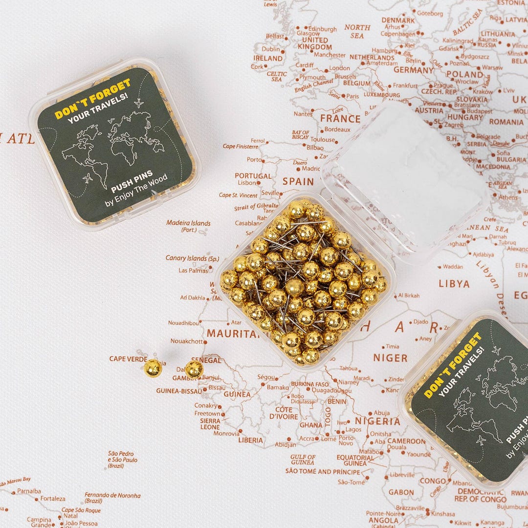 Push Pins for Cork World Map Track Your Adventures - Etsy