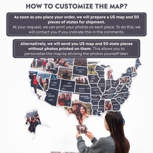 Personalized Photo Map, US Map Wall Decor, Travel Tracker Map With Your ...
