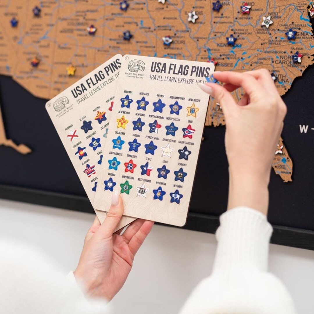 States Flags Stickers for US Map - Etsy