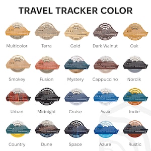 Wooden Travel Tracker Wall Decor - Countries Visited Counter - Gifts ...