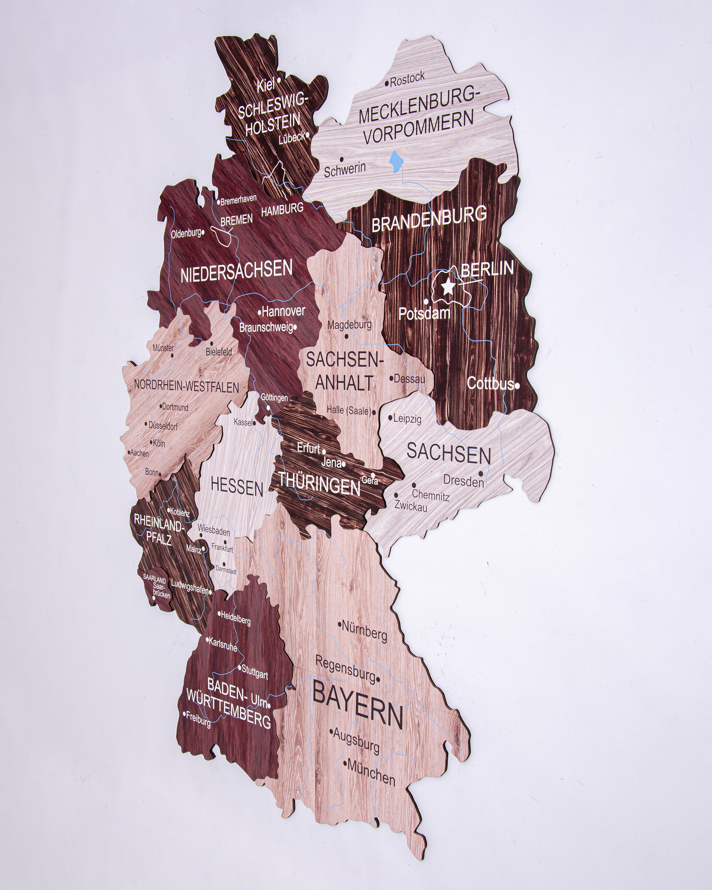 Germany Wall Map Deutschland Map Living Room Art Gifts for - Etsy