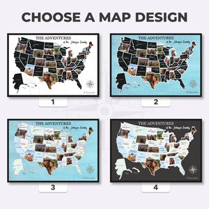 Personalized Gift - USA Photo Map - 50 States Travel Map - DIY Gift ...