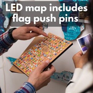 3D World Map With LED Backlight, Travel Map Push Pin, Home Decor ...