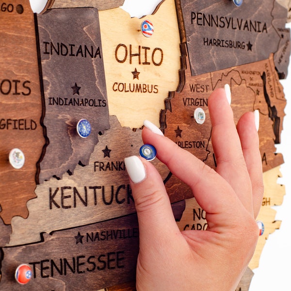 United States State Push Pins - Etsy