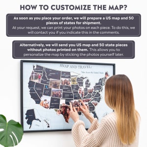 USA Photo Map, 50 States Travel Map, Personalized Gift for Family, Gift ...