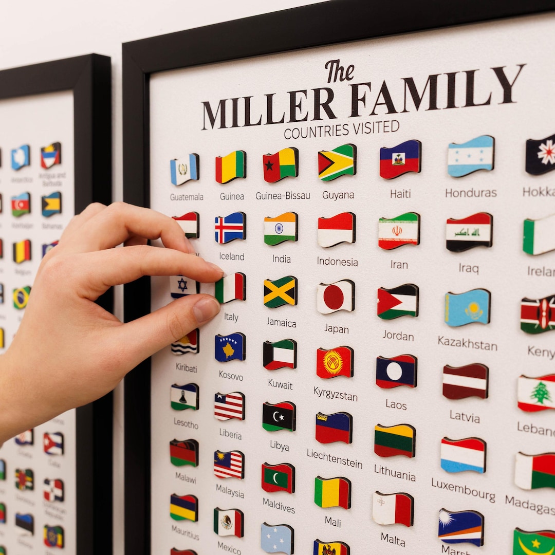 Personalized Countries Visited Travel Tracker, Around the World ...