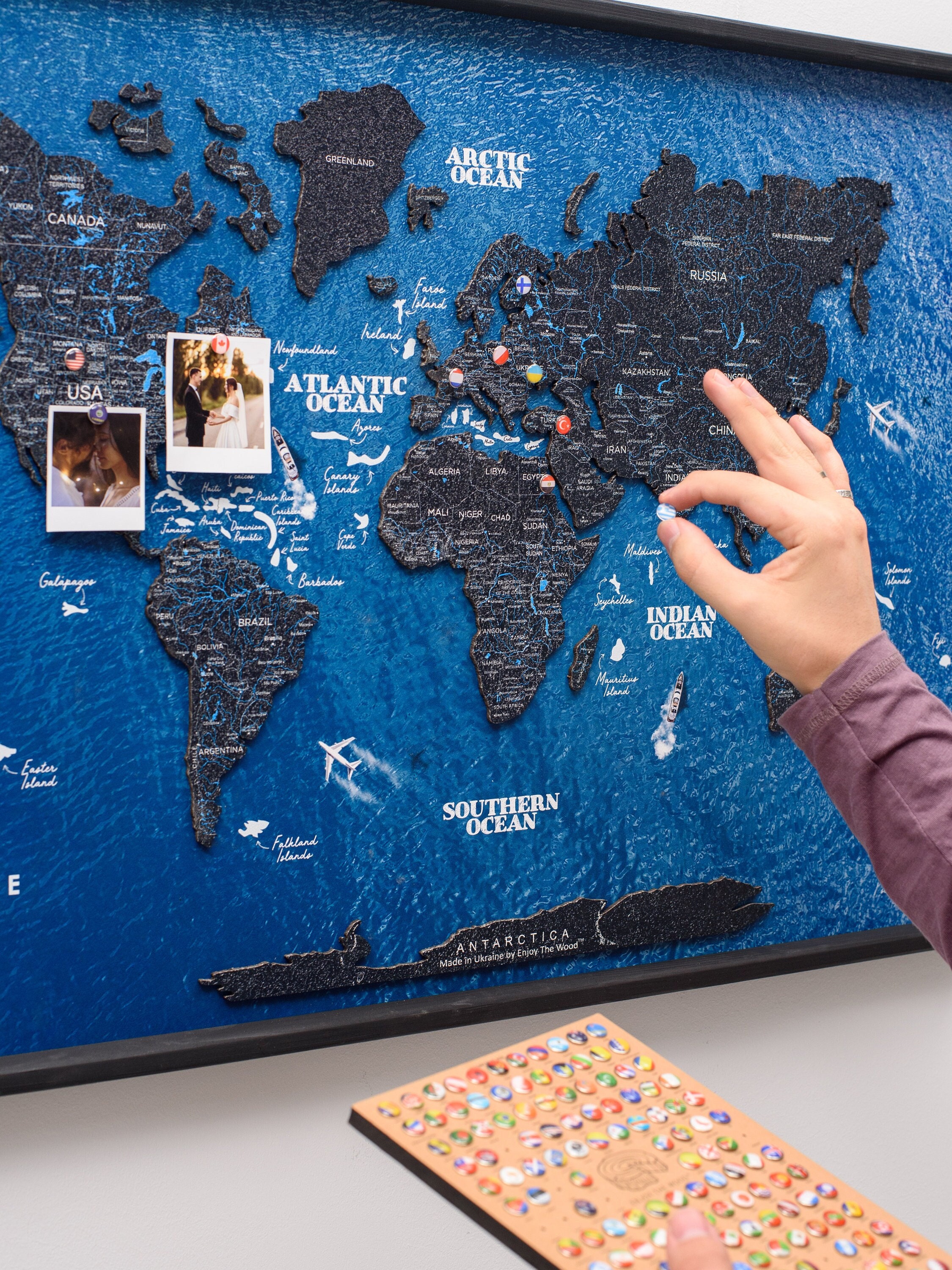 Large Wall Framed Maps