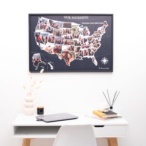 US Travel Map With Photos, Personalized Gift for Family, Parents, Home ...