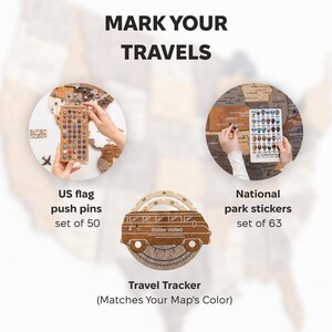 United States Map Wall Hanging, Unique Travel Gift for American ...