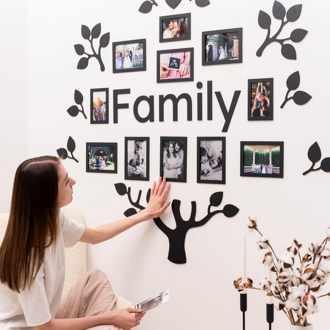 Family Gift Idea, Family Tree With Photo Frames, Wall Decorations ...