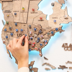 Flags Push Pins for Wood World Map by Enjoy the Wood - Etsy
