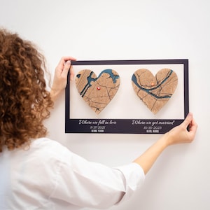 Custom Location Map Heart Design, Your City Map, Home Decor, Hometown ...