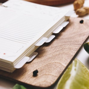 Recipe Book Wooden Binder, Personalized Gifts for Her, Custom Cookbook ...