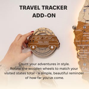 Wooden Travel Tracker Wall Decor - Countries Visited Counter - Gifts ...