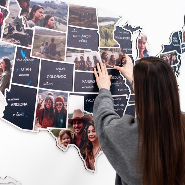 50 States Photo Map - Etsy