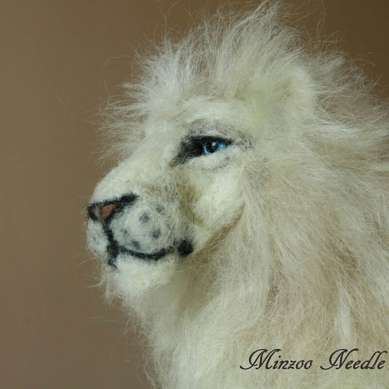Needle Felted Lion - Etsy