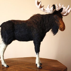 Needle Felted Moose Needle Felting Animal Moose Soft Doll - Etsy Canada