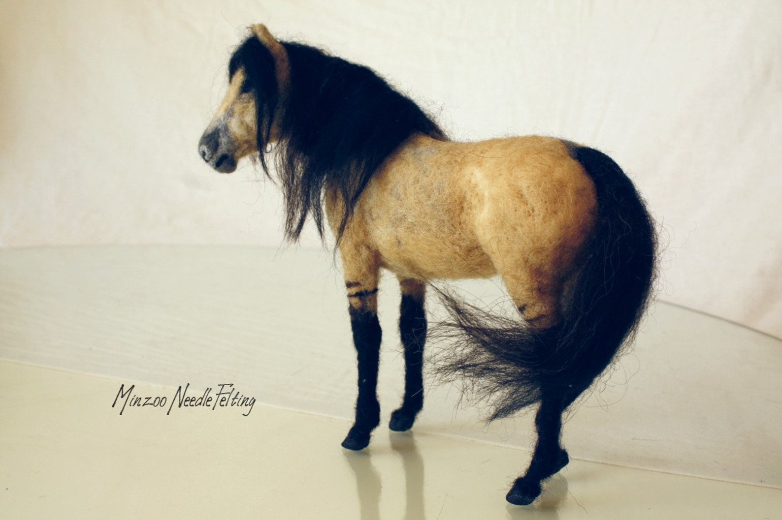 Needle Felted Horse Konik Dun Horse Wild Horse Sculpture - Etsy