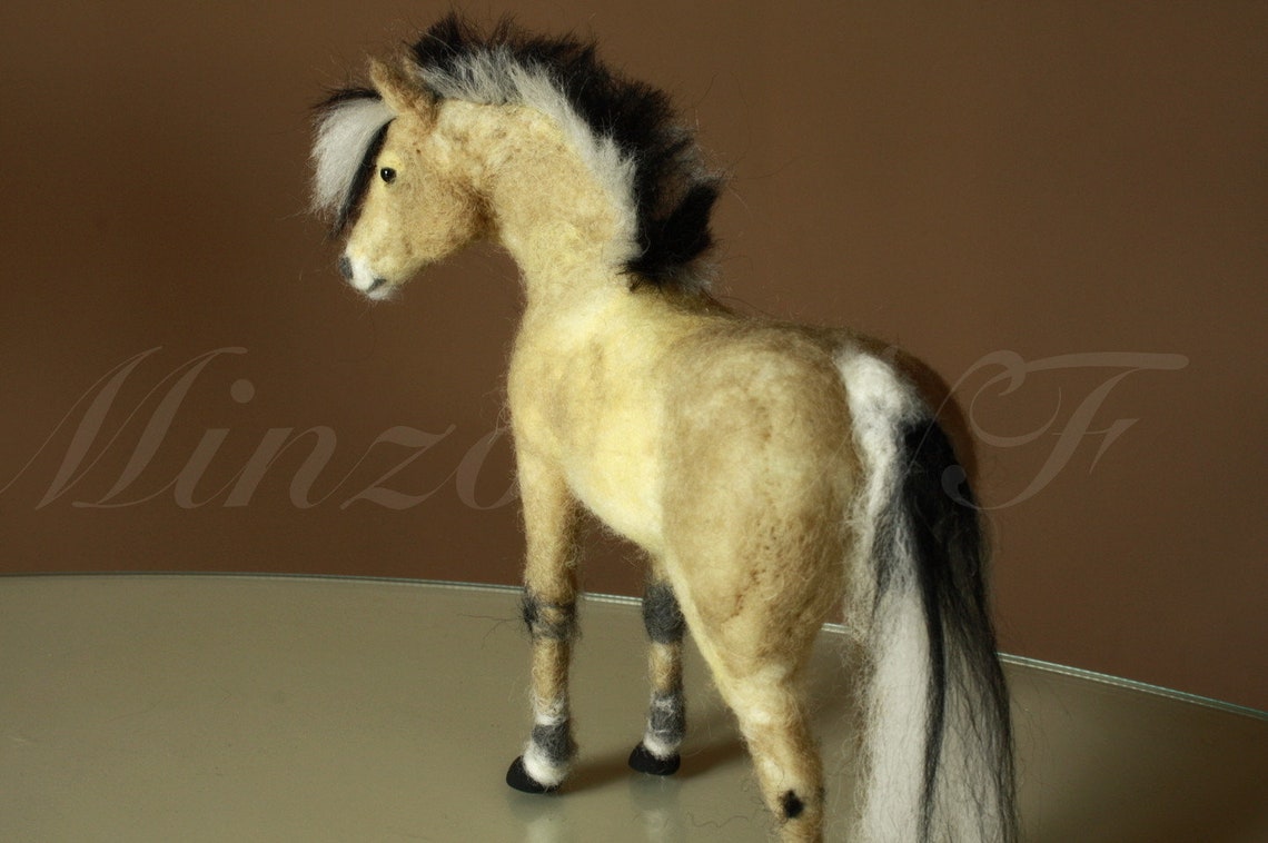 Needle Felting Horse Fjord Pony One of a Kind Collectible - Etsy Canada