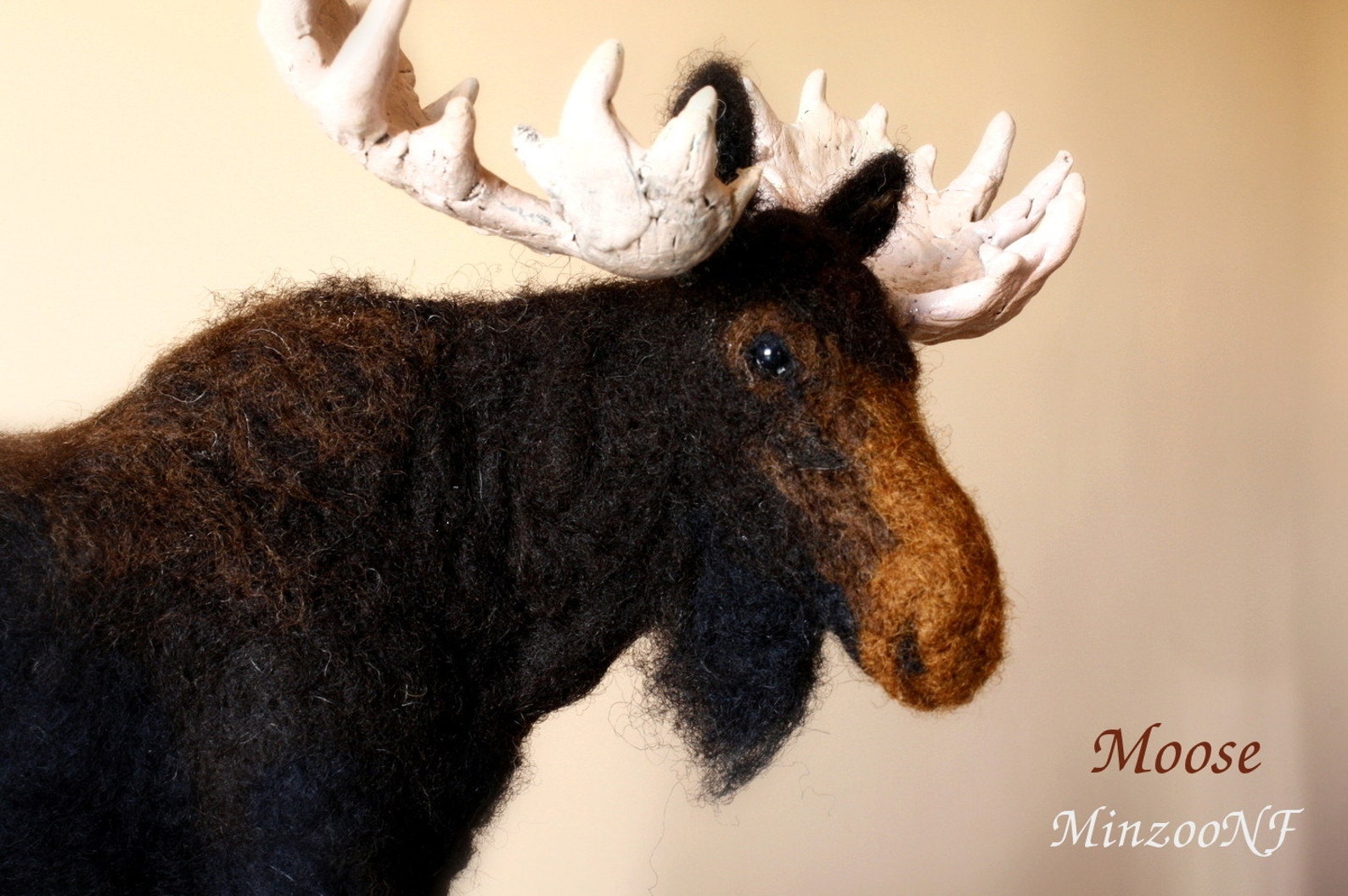 Needle Felted Moose Needle Felting Animal Moose Soft Doll - Etsy Canada
