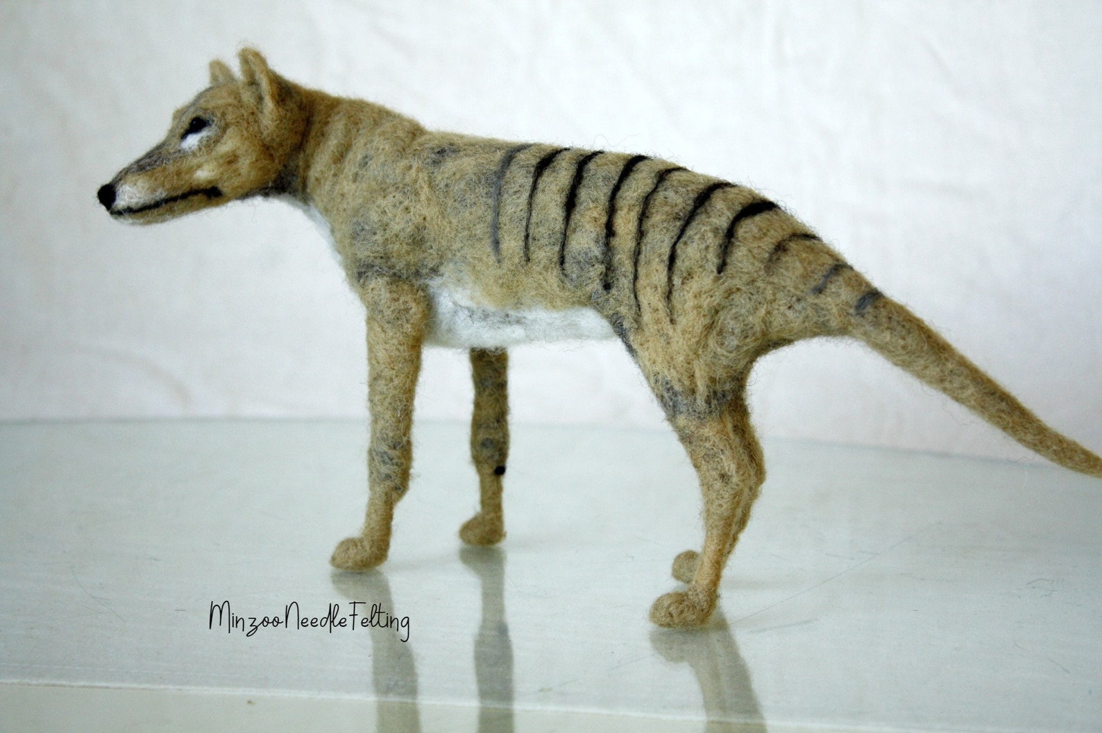 Tasmanian Tiger, Needle Felted Thylacine, Marsupial Tiger, Needle ...