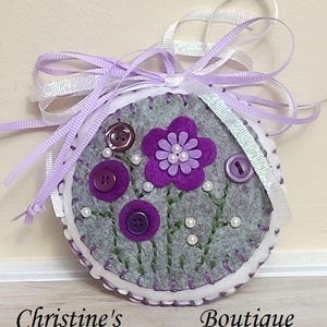 Handmade Felt Ornament, Spring Flower Ornaments, Easter, Spring ...