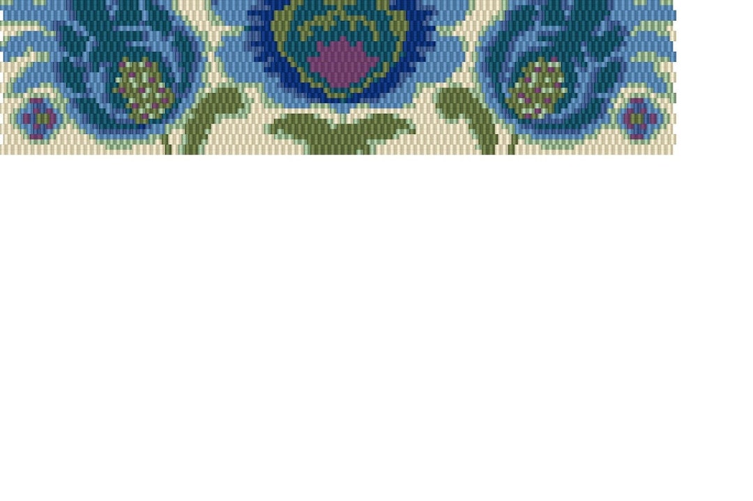 Two Drop Peyote Downloadable Pattern "modern Paisley" Pattern Peyote ...