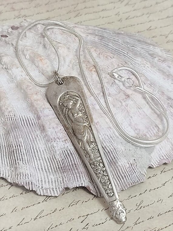 Spoon Pendant with Floral Pattern, Actual Spoon Penda… - Gem
