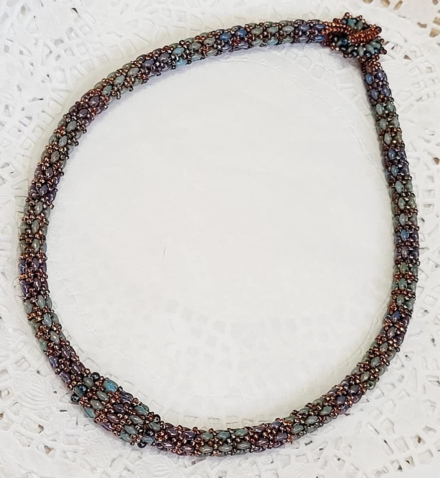Hand Stitched Rope Necklace Pattern by Jill Wiseman Toggle - Etsy