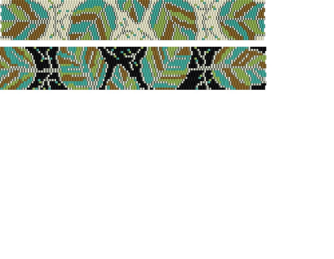 Two Drop Peyote Stitch Pattern Bracelet Pattern Downloadable Tutorial ...