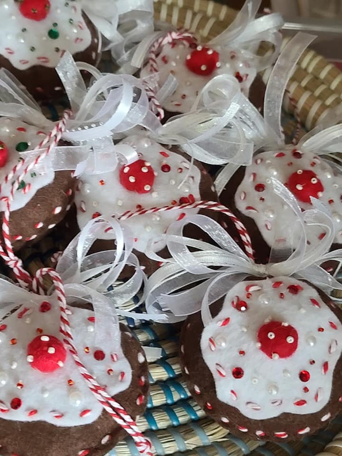 Handmade Felt Chocolate and Icing Cookie Ornaments Christmas - Etsy