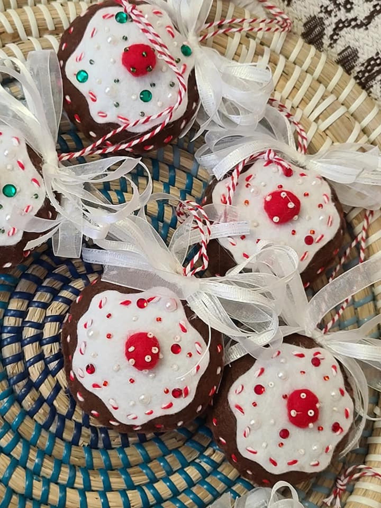 Handmade Felt Chocolate and Icing Cookie Ornaments Christmas - Etsy