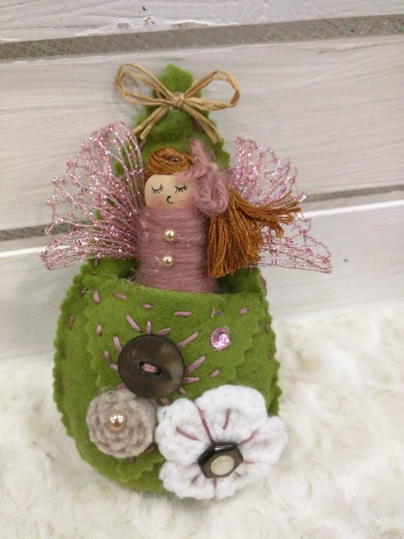 Handmade Felt Pod People Pixie Ornament Pick different styles Ornaments ...