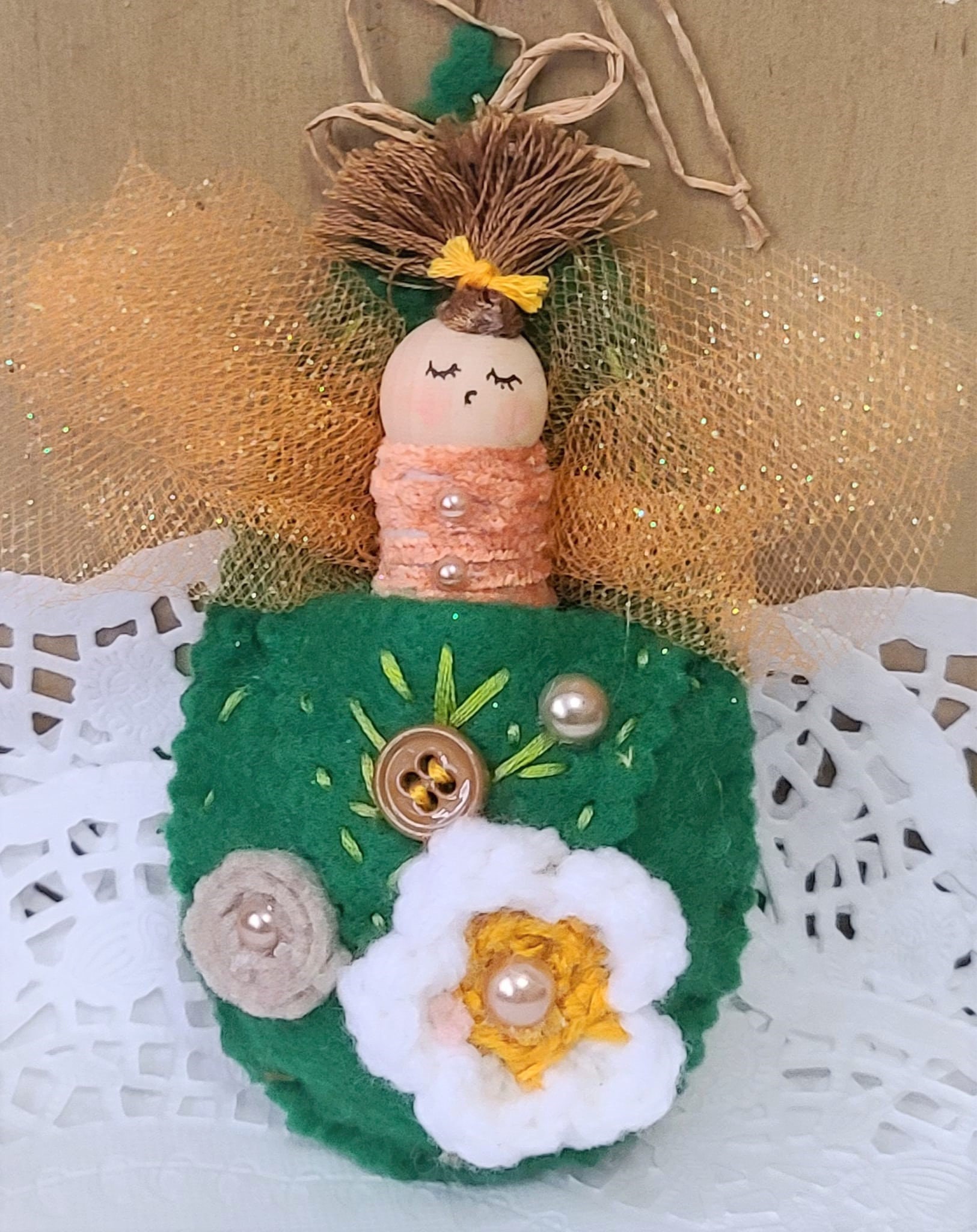 Handmade Felt Pod People Pixie Ornament Pick different styles Ornaments ...