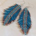 Handmade Glass Seed Bead Feather Earrings, Beaded Feather Earrings ...