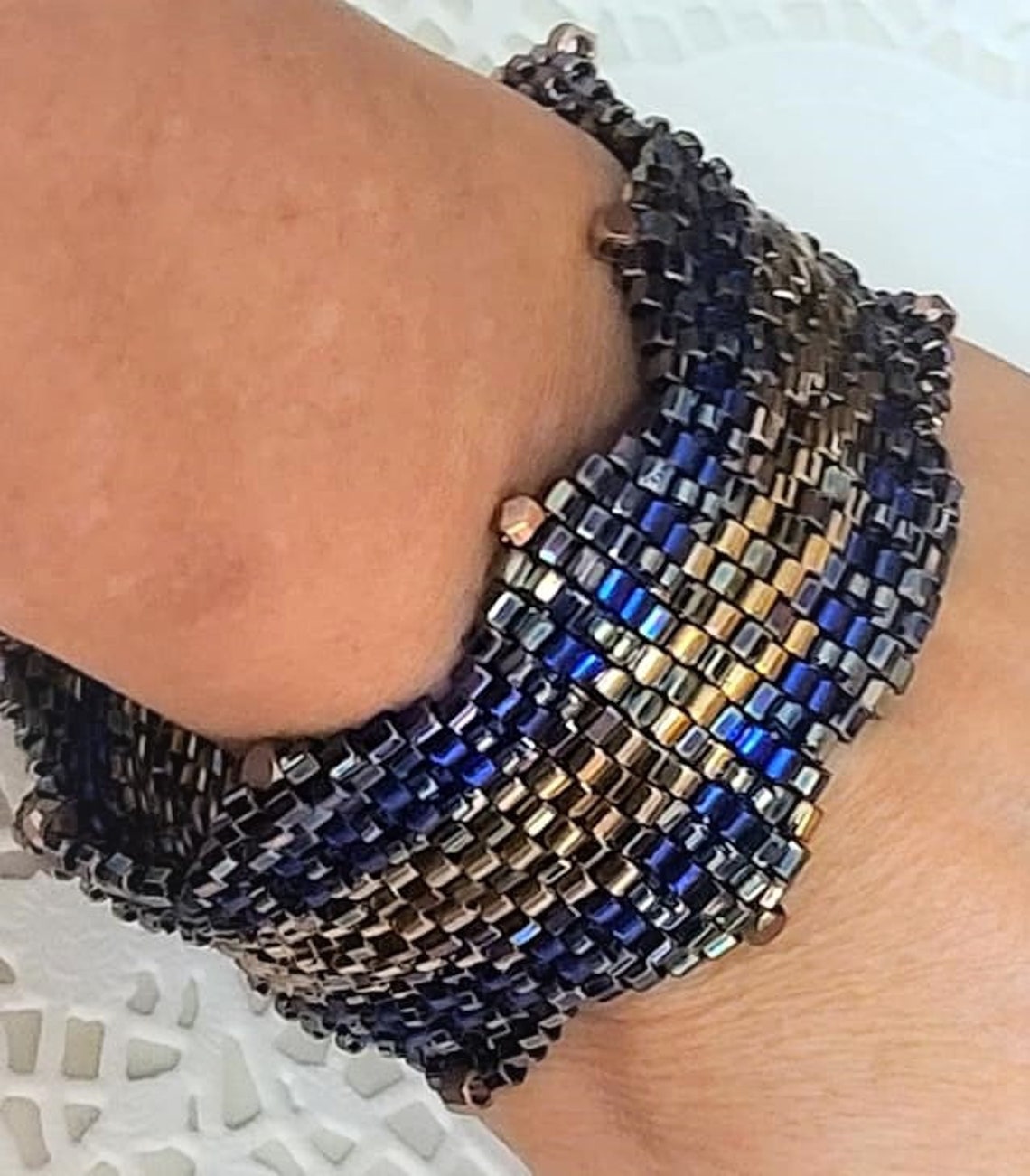 Handcrafted Bracelet Zig Zag Bracelet Bangle Bracelet Glass - Etsy