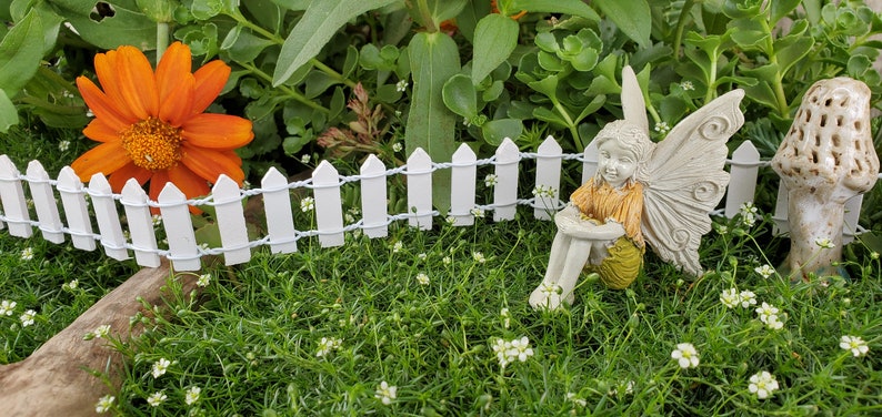Fairy Garden Fence Mini White Picket Fence Miniatures Fairy - Etsy