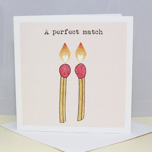 Greetings Card 'A Perfect Match' Card - Etsy