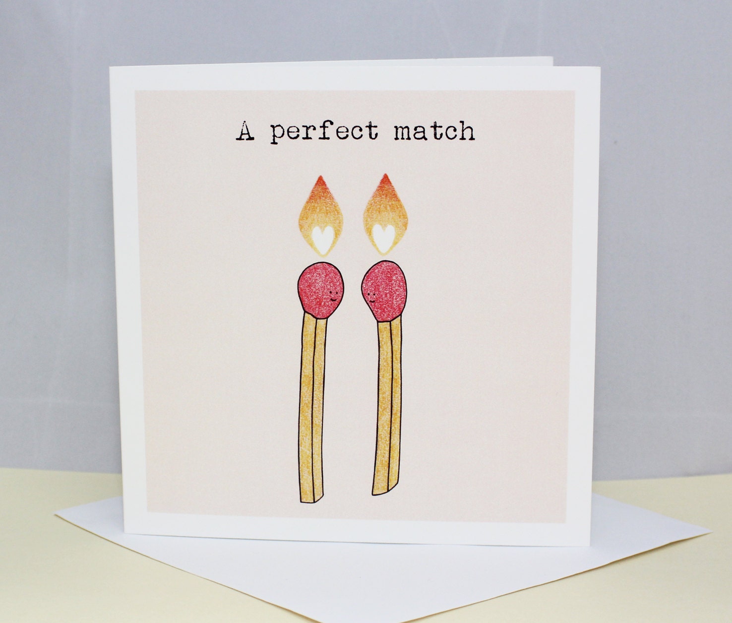 Greetings Card 'A Perfect Match' Card - Etsy