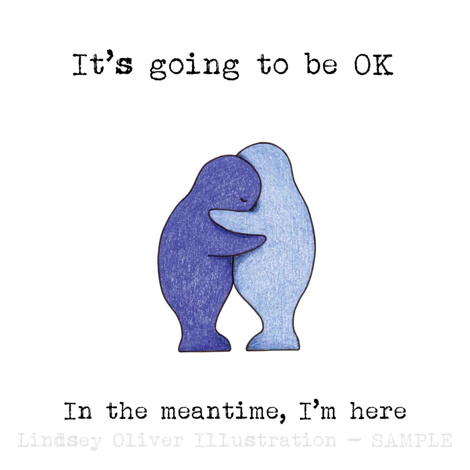 Greetings Card 'it's Going to Be OK...' Hug Card - Etsy