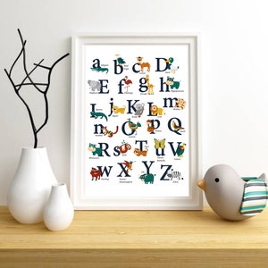Safari Alphabet Poster, Nursery Print, Safari Theme, Printable Instant ...