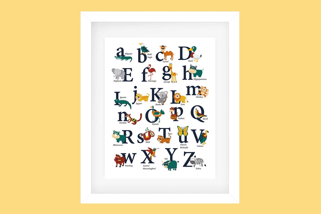 Safari Alphabet Poster, Nursery Print, Safari Theme, Printable Instant ...