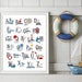 Nautical Alphabet Poster, Nursery Print, Nautical Theme, Printable ...