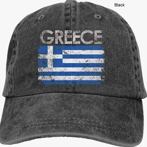 GREECE Cap Denim With Greece & Greek Flag - Unisex - Etsy