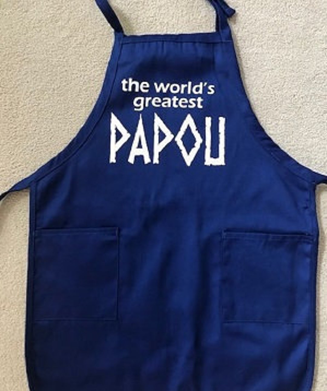 The World's Greatest Papou or Pappou Greek Grandfather Apron Full ...