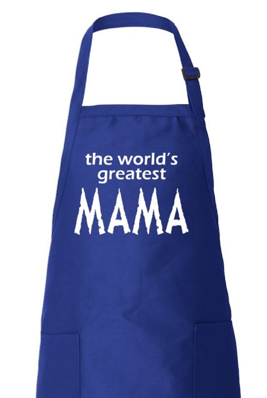 The World's Greatest Mama Greek Mom Mother Apron - Etsy
