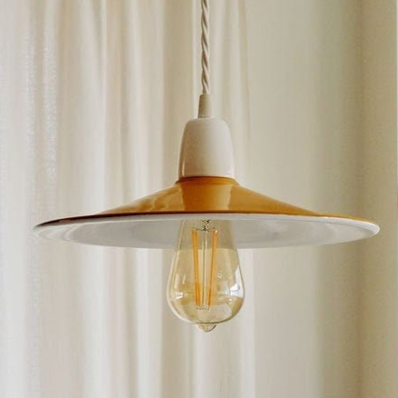 Enamel Pendant Light Shade - Etsy